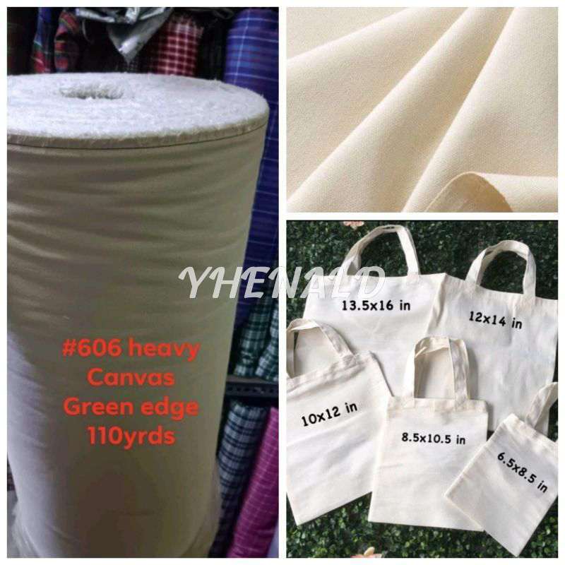 HEAVY CANVAS katsa fabric 606 GREEN LINE - SOLD PER YARD | Shopee ...