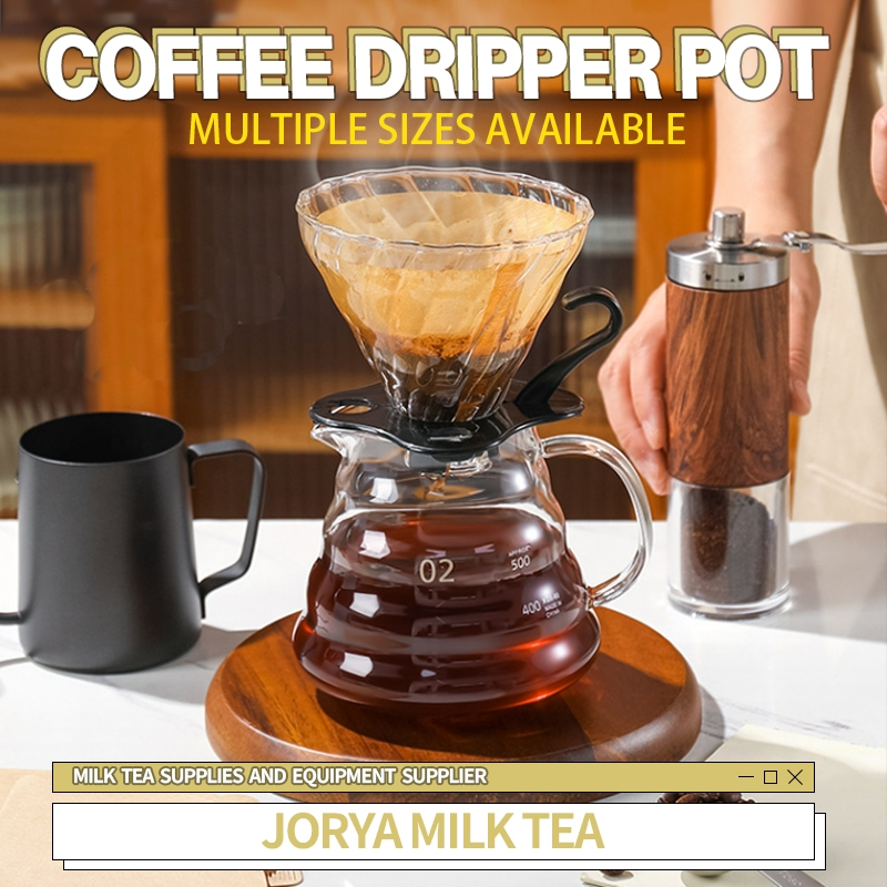 Coffee Dripper Pot Heat Resistant Glass Drip Pour Over Coffee Set ...