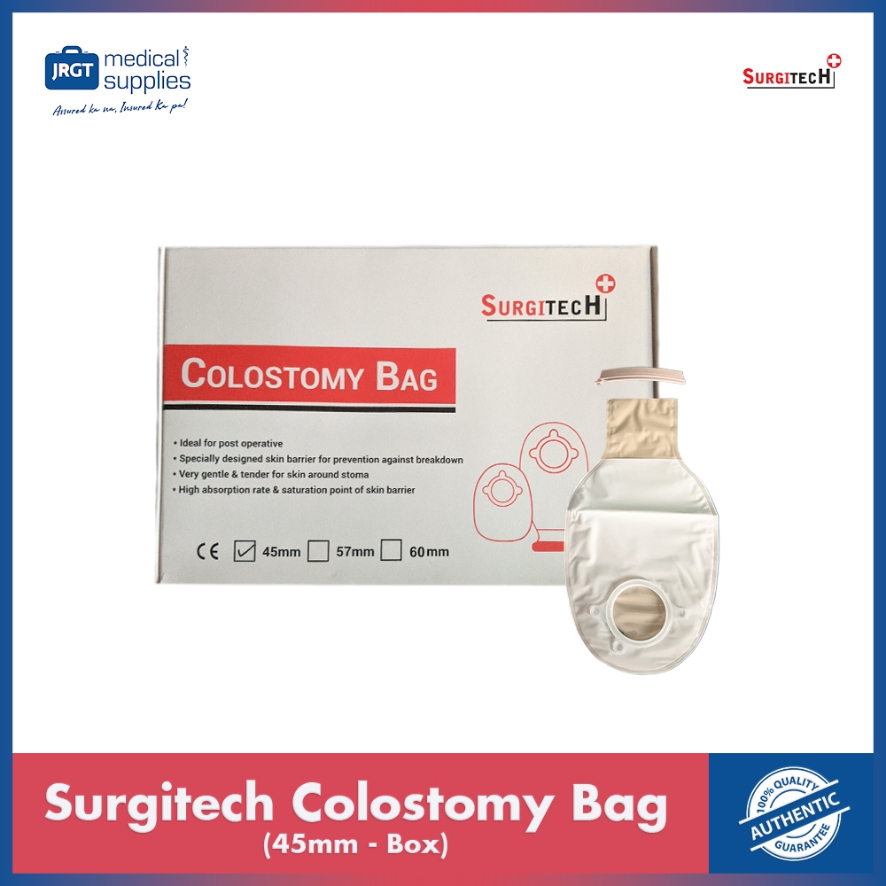 Surgitech Disposable Colostomy Bag 45mm - Stomach Bag for Secure and ...
