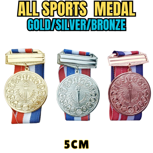 20 PIECES PER ORDER ALL SPORTS MEDAL ORDINARY LACE 5CM GOLD/SILVER ...