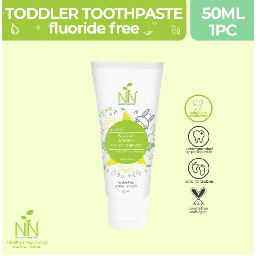 Nature to Nurture Toddler Training Gel Toothpaste Pear 50ml(3 months-2 ...
