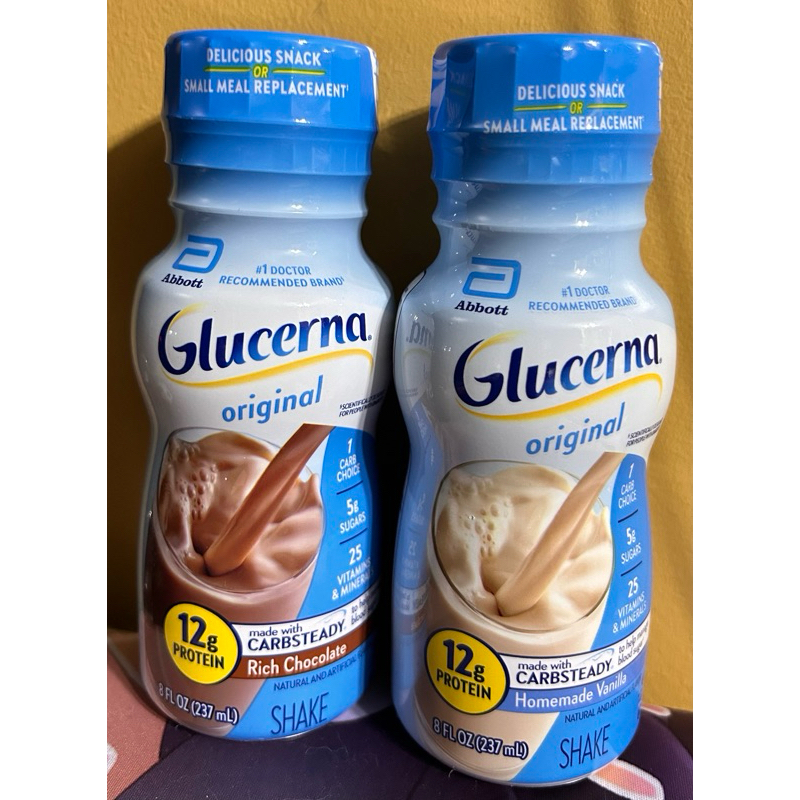 Glucerna Original Shake Chocolate and Vanilla Flavor 237ml | Shopee ...