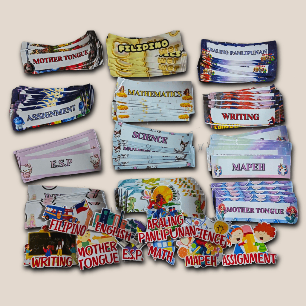 Subject Stickers Labels Rectangular and Irregular Cut Subject Stickers ...