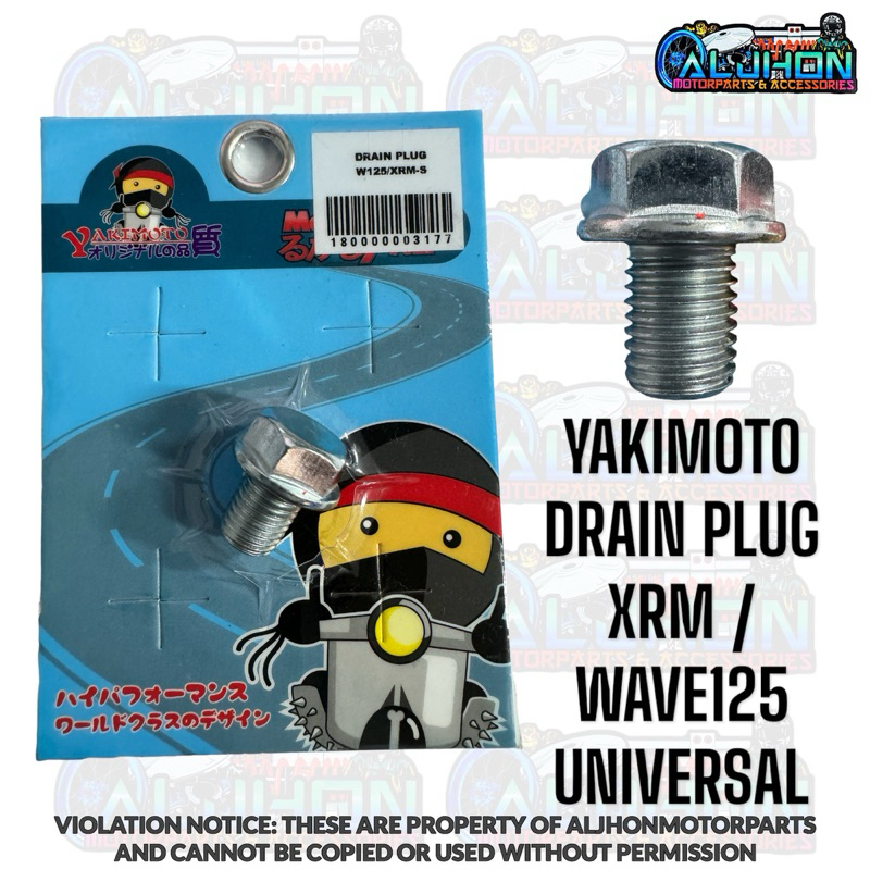 DRAIN PLUG XRM WAVE / XRM125 WAVE125 UNIVERSAL YAKIMOTO | Shopee ...