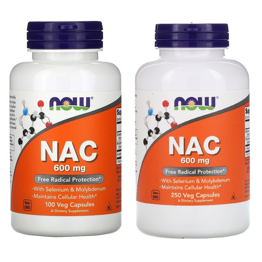 NOW NAC Free radical Protection 250 Veg Capsule 100 Veg Capsules ...