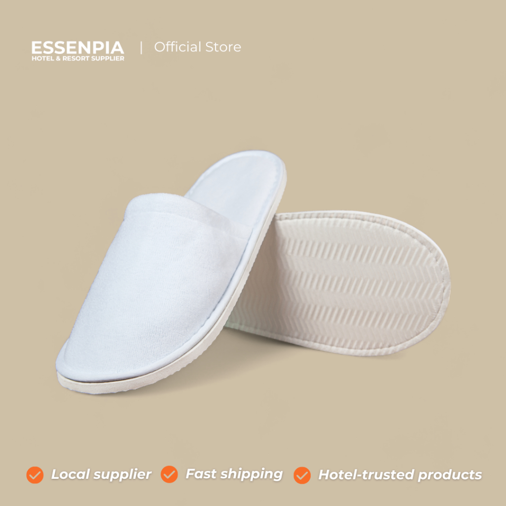 5 PAIRS CLASS S - WHITE HOTEL DISPOSABLE SLIPPER | Shopee Philippines