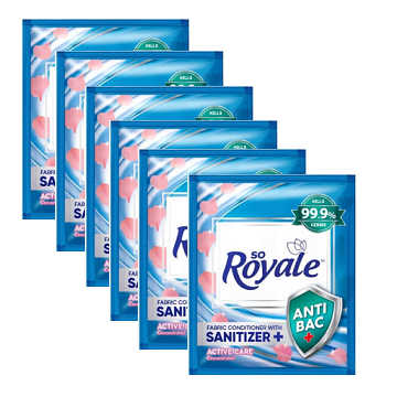 So Royale Fabric Conditioner Sanitizer Active Care Blue 30mL 6's ...