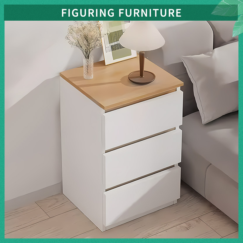 ⭐PH⭐Wooden Bedside Table With Drawer Bedroom Simple Side Table Storage ...