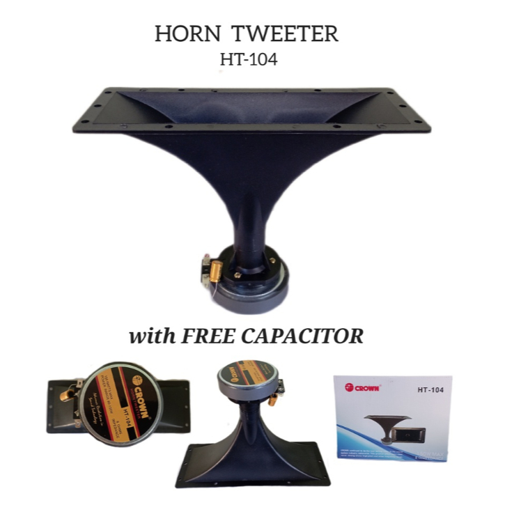 Crown HT-104 150W 10 x 4 Horn Tweeter Free Capacitor | Shopee Philippines