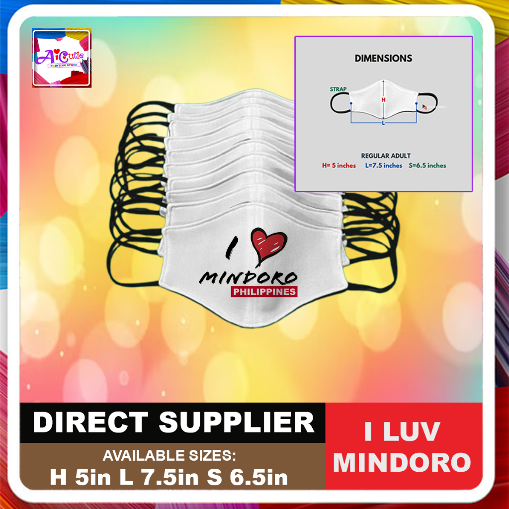 FACEMASK I LUV MINDORO EDITION SUBLI CUSTOMIZE DESIGN | Shopee Philippines