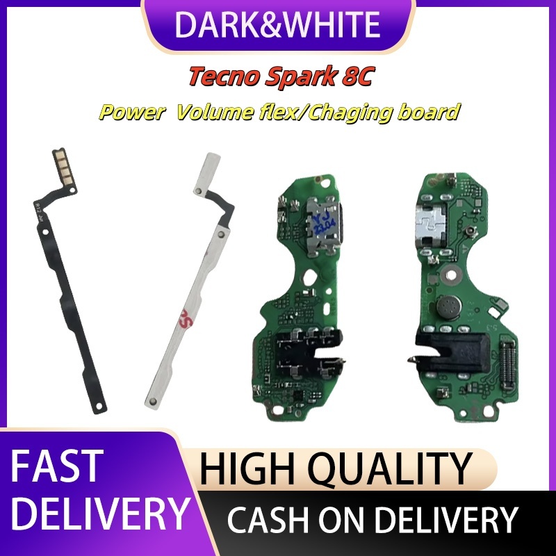 Infinix Tecno Spark 8C Power Volume Flex Button Switch USB Charging ...
