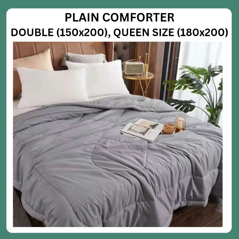 Plain One Toned Color COOLING COMFORTER ONLY High Quality Size Double ...