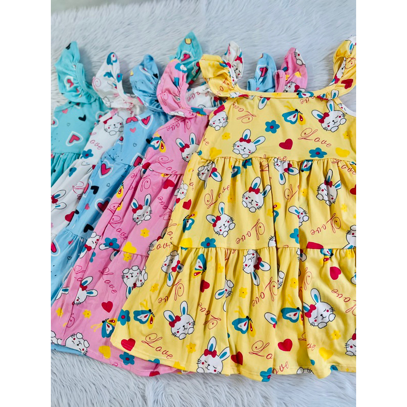 MACY 3-6 Kids butterfly sleeves layered dress 3 to 6 yrs old cute ootd ...