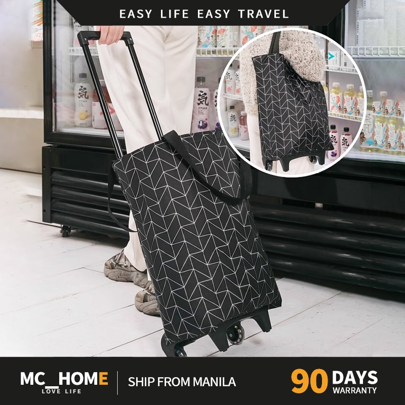 MC&HOME Trolley Bag Foldable Grocery Trolley Cart Grocery Bag Keep Warm ...