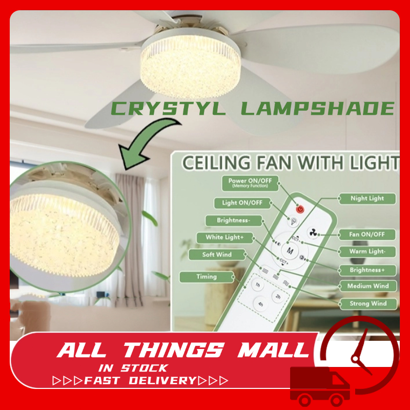Fan Light 3 Color Socket Fan Light 40W Chandelier Ceiling light With ...