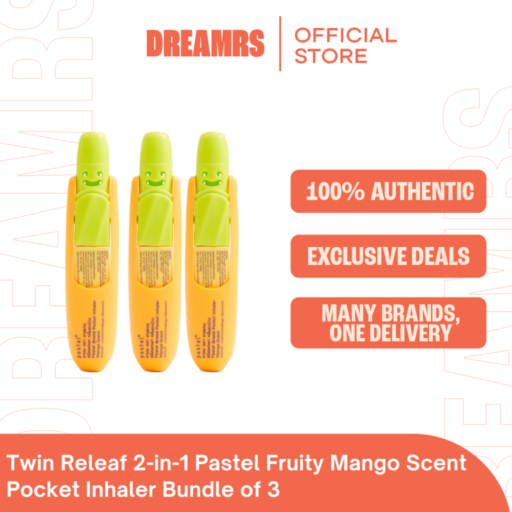 PASTEL Pocket Inhaler and Essential Oil Mango Bundle of 3 (DREAMRS ...