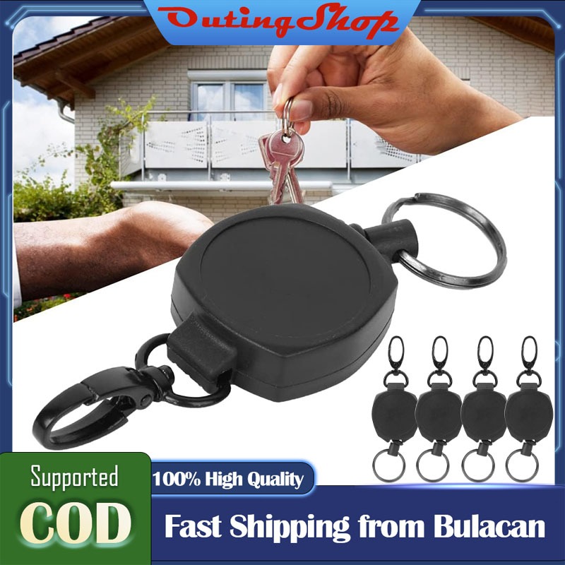 Carabiner Retractable Key Tie Anti Lost Retractable Keychain Carabiner ...
