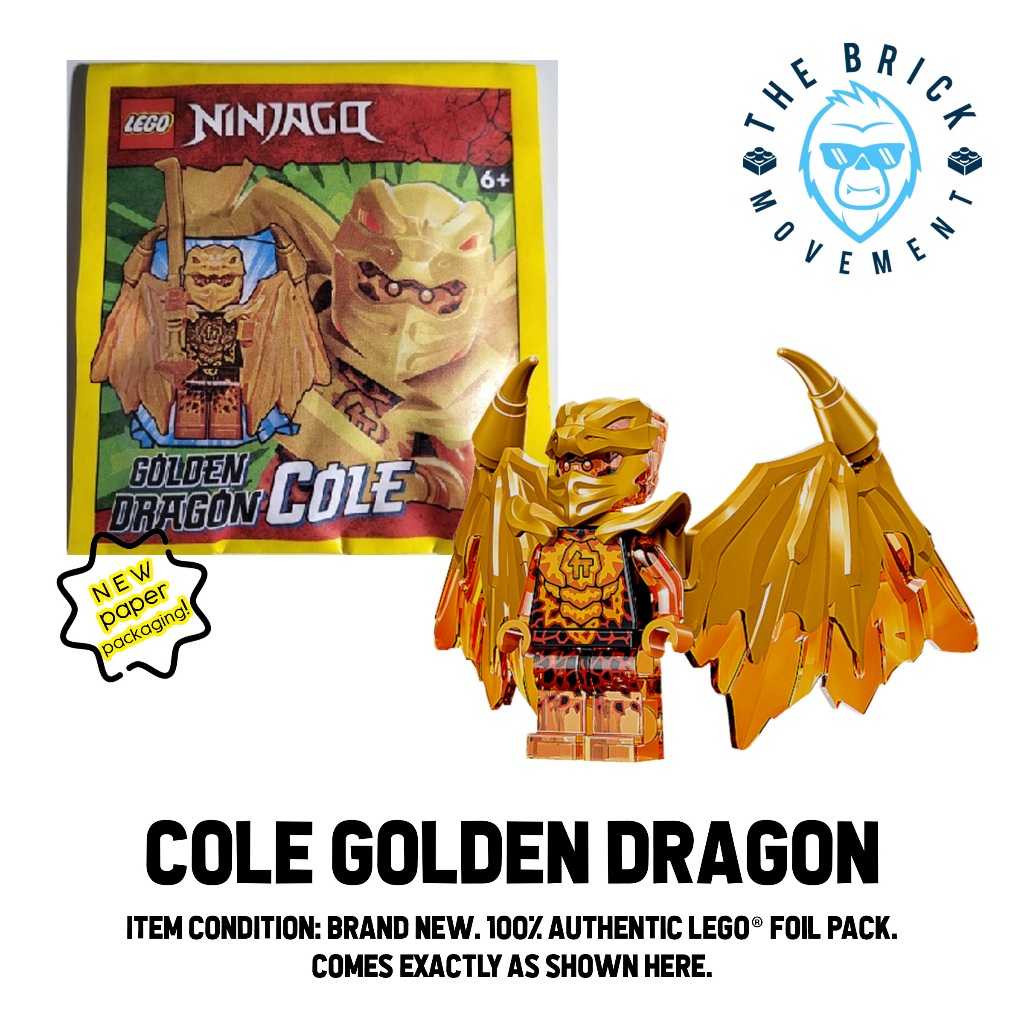 LEGO® NINJAGO Cole Golden Dragon Foil Pack | Shopee Philippines