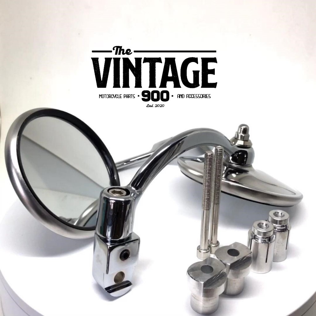 Classic Bar end side mirror (chrome) Vintage900 | Shopee Philippines