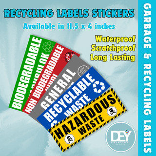 DEY | SIGNS Garbage Waste Segregation Sign Biodegradable Recyclable ...