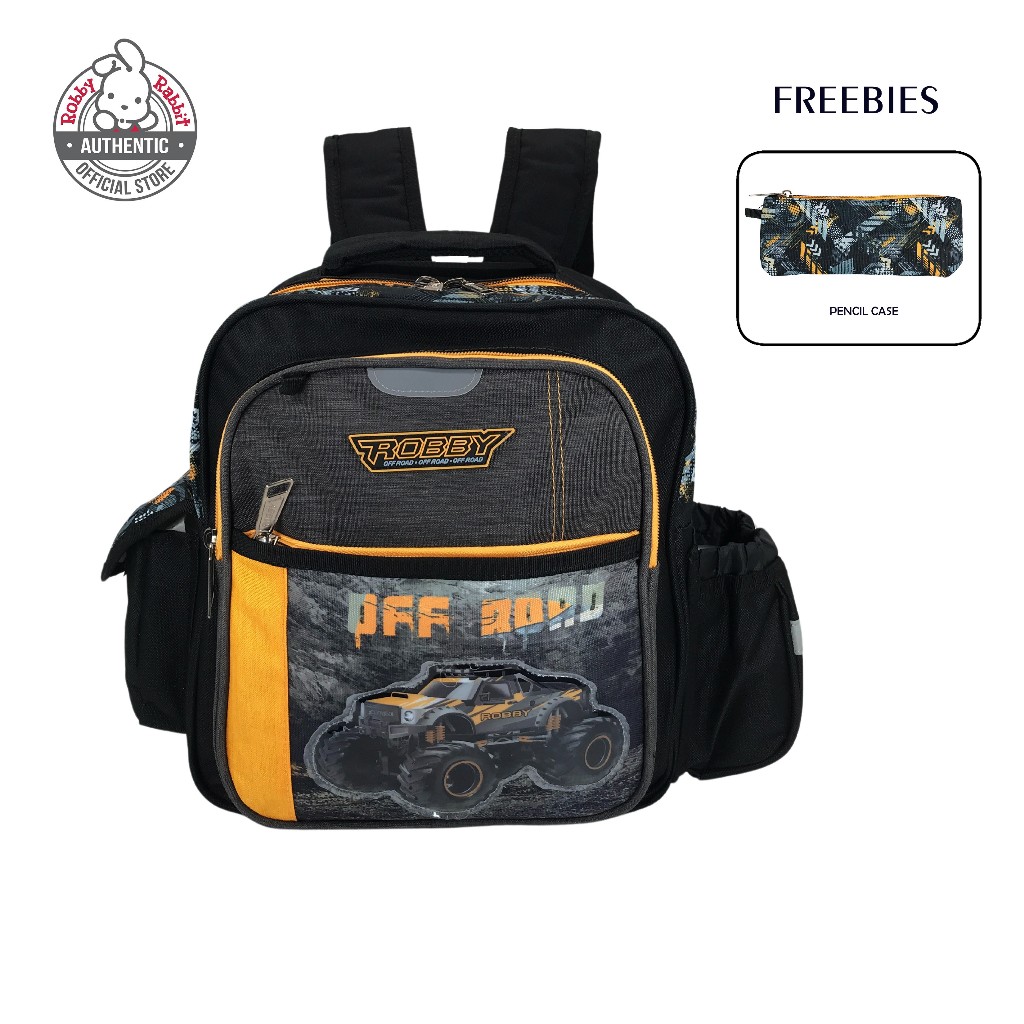 Robby Rabbit Off Road Backpack 12-Inch (Yellow, Black, Truck) | Shopee ...