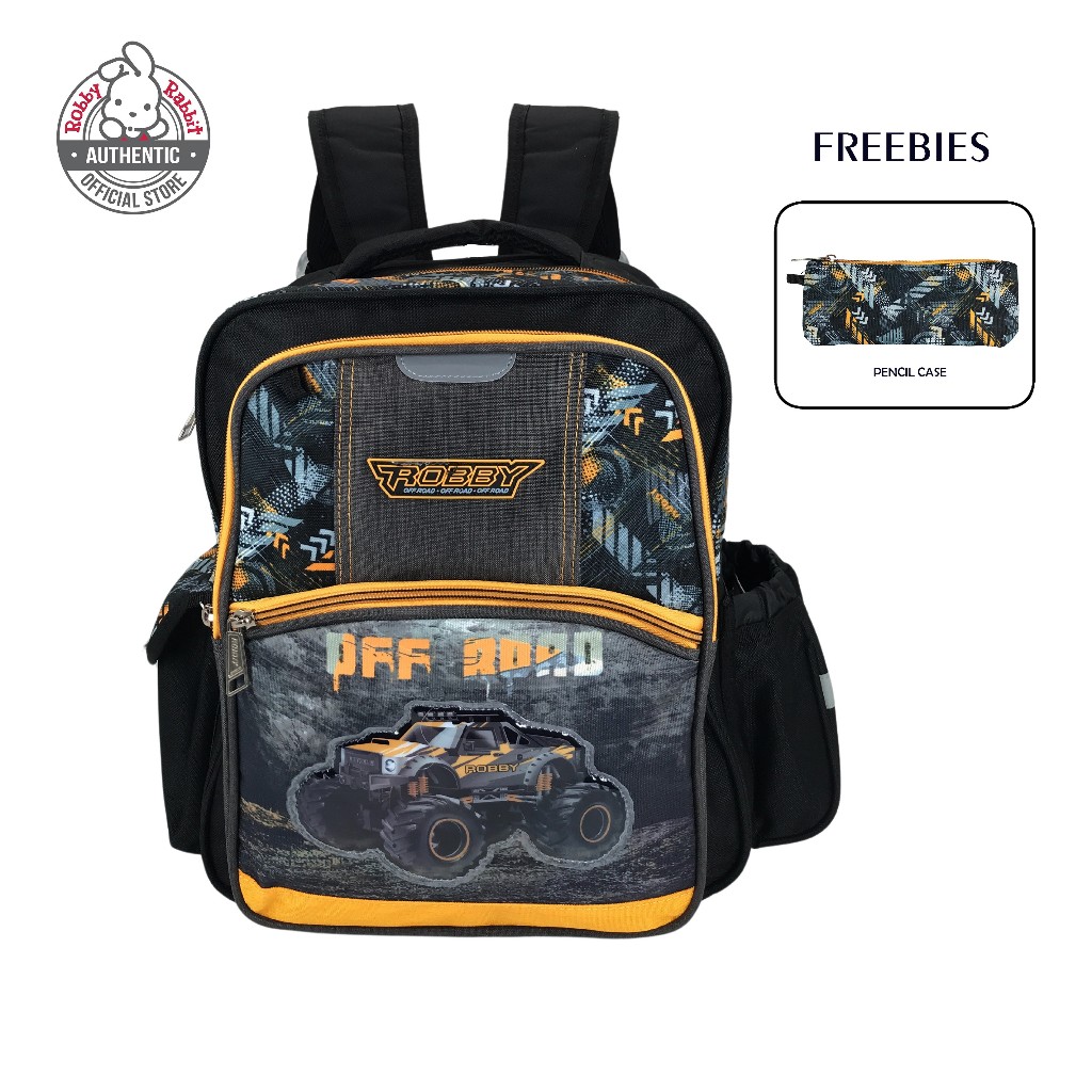 Robby Rabbit Off Road Backpack 14-Inch (Yellow, Black, Truck) | Shopee ...