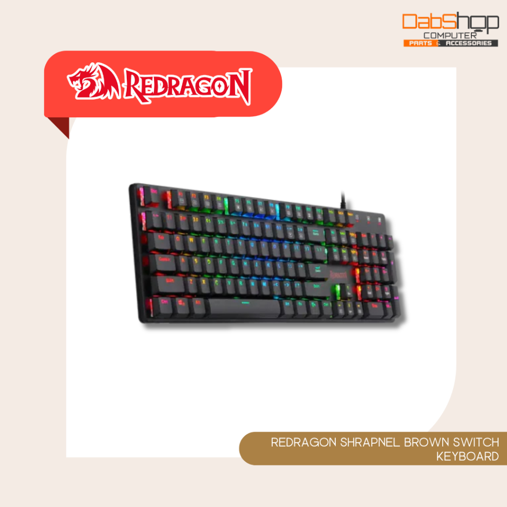 REDRAGON (K589RGB-1) SHRAPNEL BROWN SWITCH | Shopee Philippines