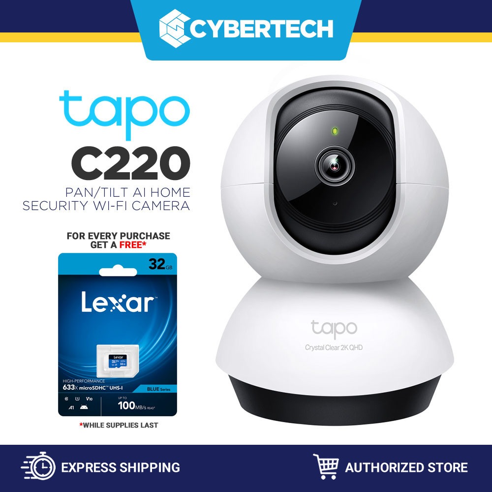 Cybertech TP-Link Tapo C220 Pan/Tilt AI Home Security Wi-Fi Camera | Shopee Philippines