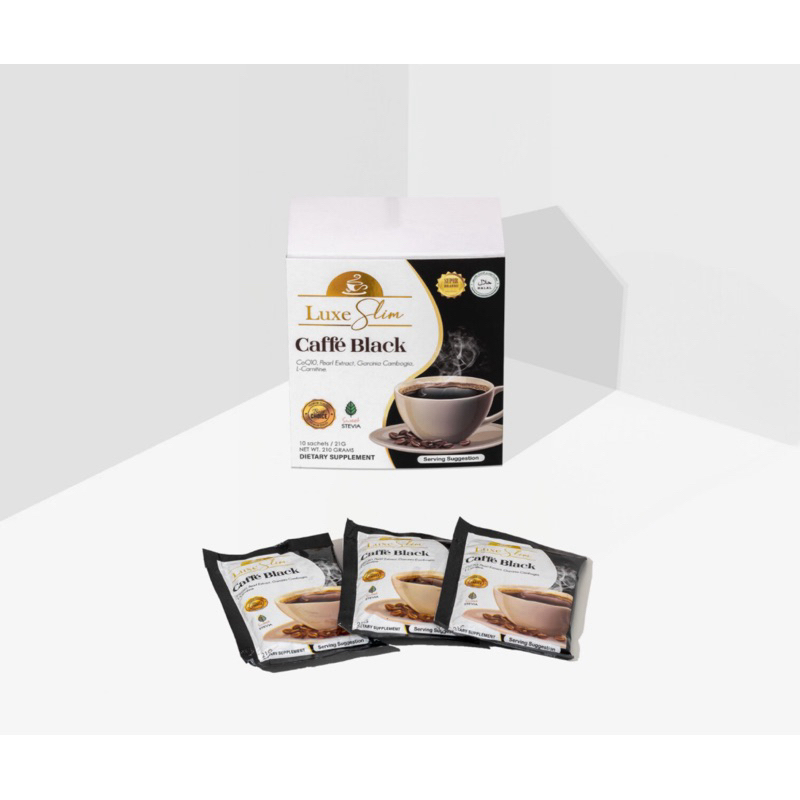 LUXE SLIM DRINKS CAFFE BLACK (10 SACHET PER BOX) | Shopee Philippines