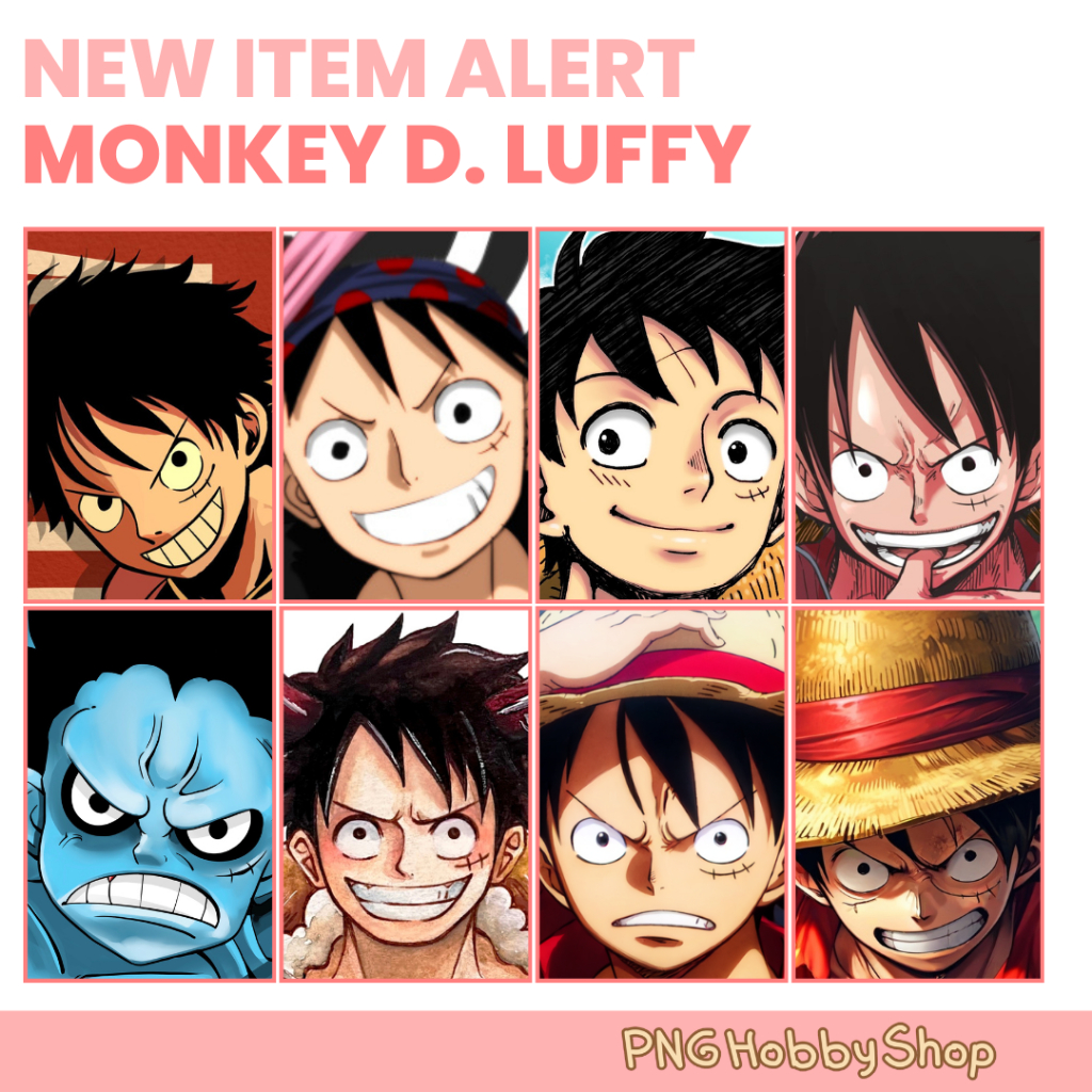 Monkey D. Luffy One Piece Anime Photocards and Keychains - PNG Hobby ...