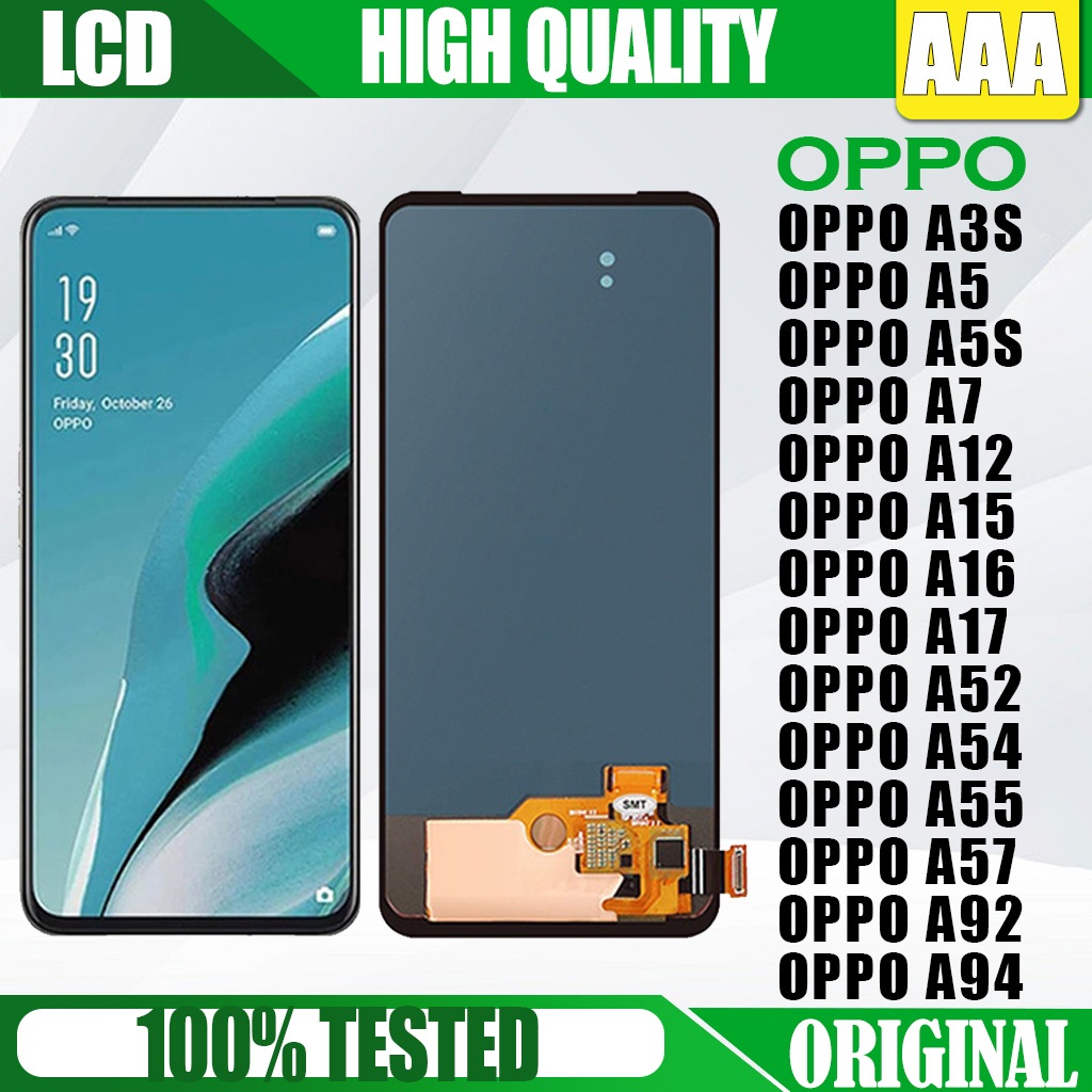 OPPO LCD A3S A5 A5S A7 A9 A12 A15 A15S A16 A16K A17K A52 A53 A54 A55 A57 A74 A92 A94 LCD ...