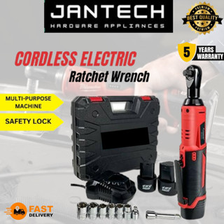 JANTECH 12VCordless Electric Ratchet Wrench with 1/2 Battery Screw Nut Removal Repairing ...