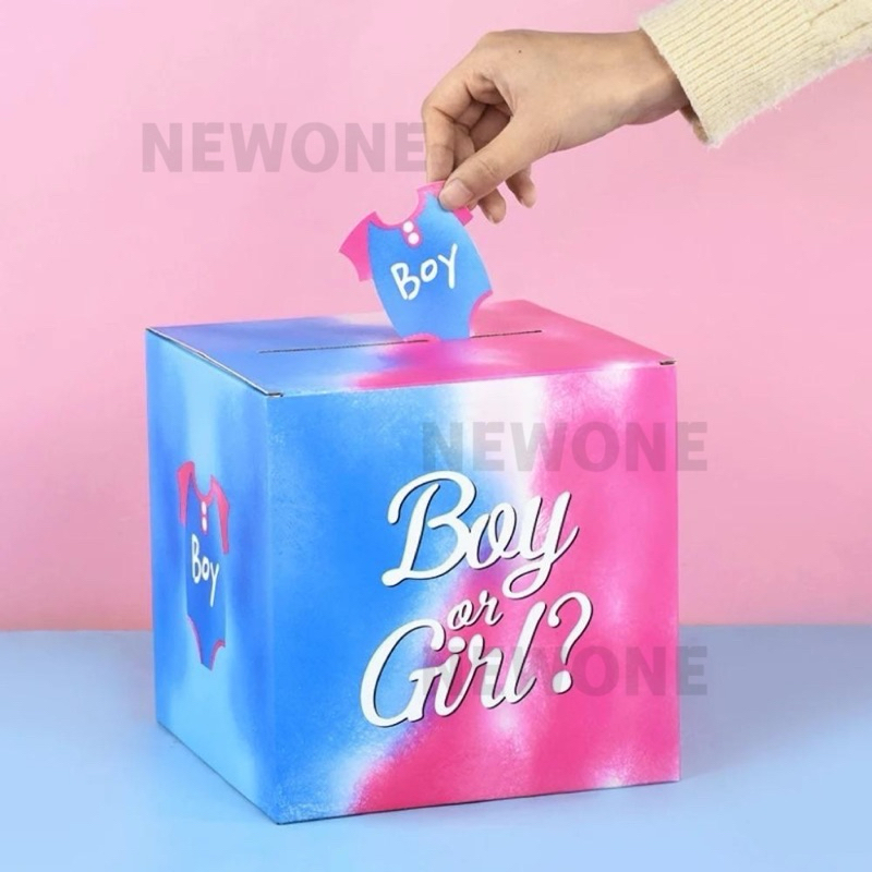 Gender Reveal Ballot Box Collection Box Portable Baby Shower Voting ...