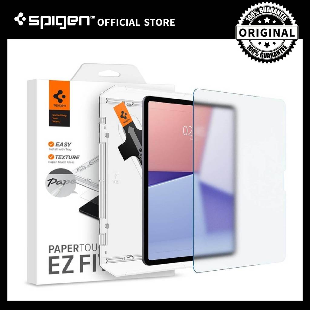 Spigen Tempered Glass Paper Touch EZ Fit (1 Pack) for iPad Air 13" M3 ...