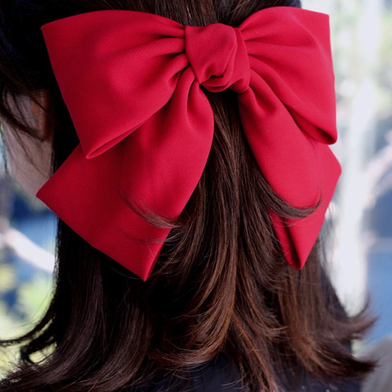 Big Ribbon Hair Clip Cute Korean Large Ribbon Bow Ties Women Girl ...