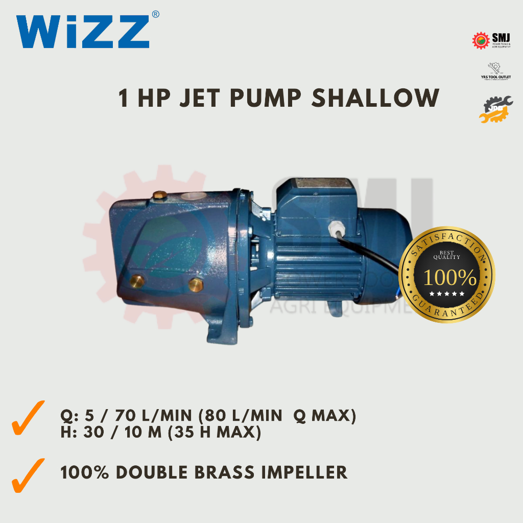 Wizz Jet Water Pump 0.5HP 1HP 1.5HP Shallow Self Priming 2HP Convertible | Shopee Philippines