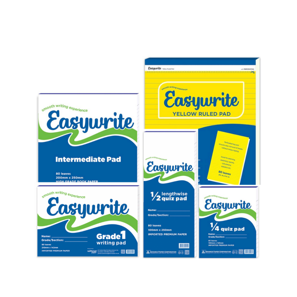 EASYWRITE PAD PAPERS Grade 1-4 | Intermediate | Yellow Pad | Quiz Pads ...