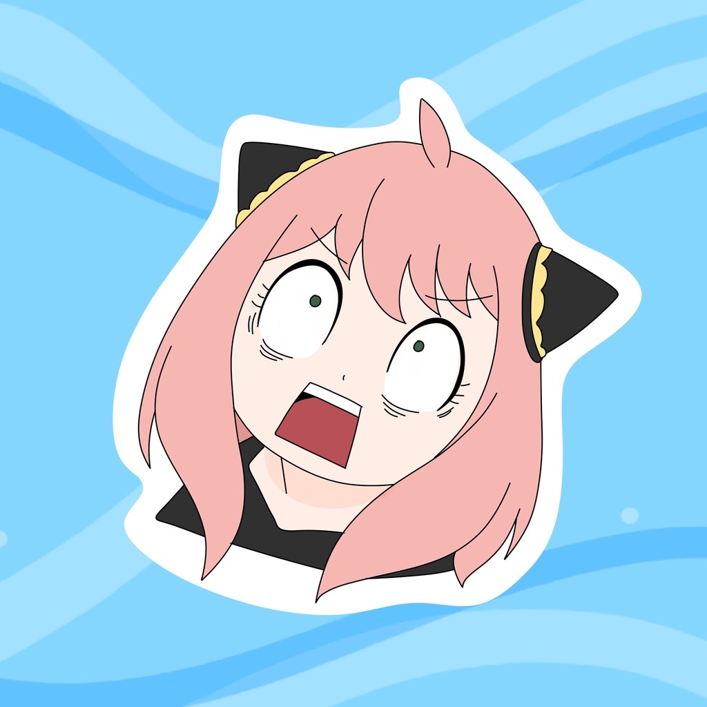SSKAIT Anya Waterproof funny anime mood die cut sticker - Gasp | Shopee ...