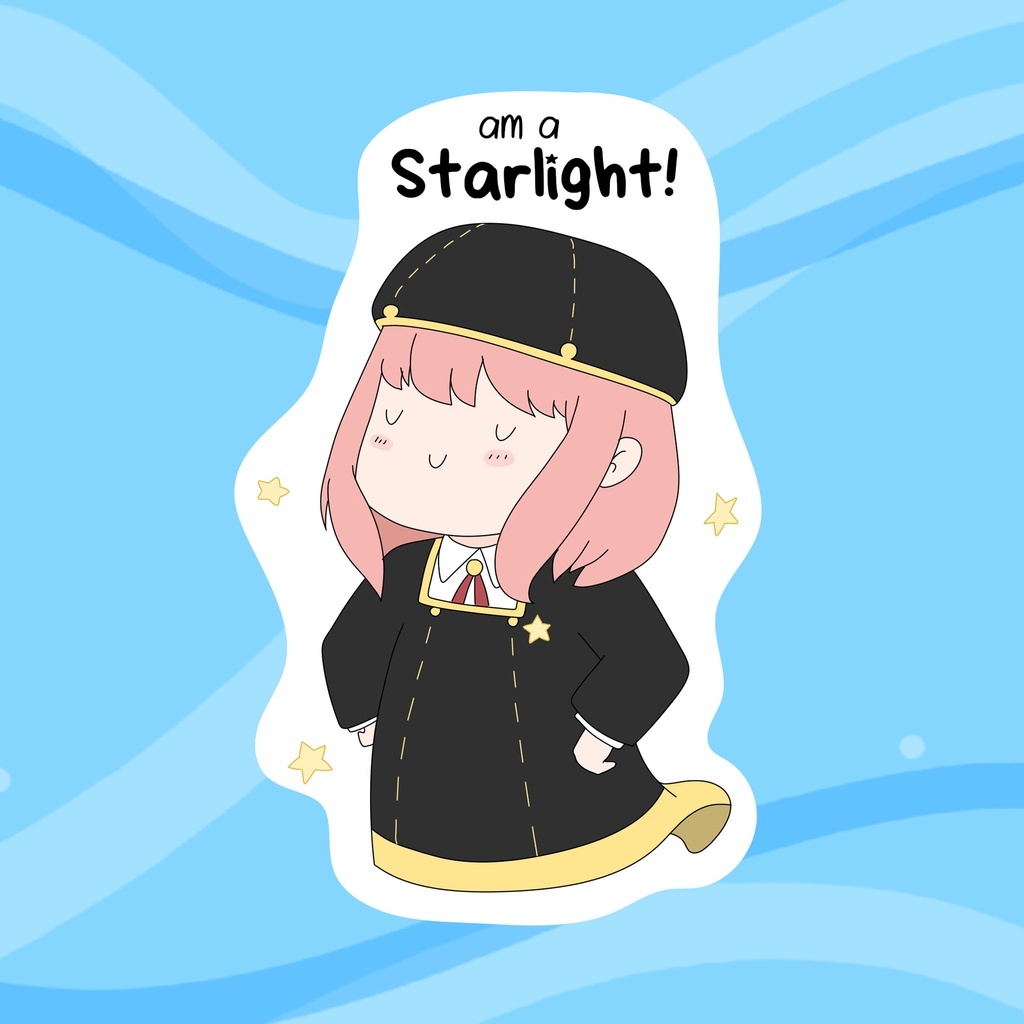 SSKAIT Anya Waterproof funny anime mood die cut sticker - Starlight ...