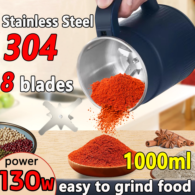 1L Portable Coffee Grinder Electric pepper grinder Food Grinder Multi ...