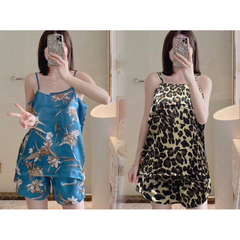 Sexy Sleepwear plus size Silk Terno Short Camisole Fabric Sexy ...