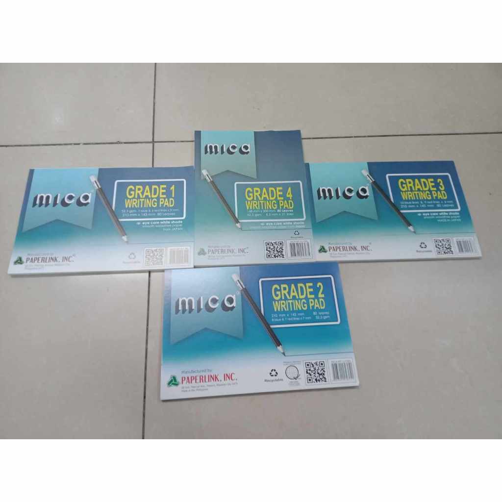 Mica Grade 1/2/3/4 Writing Pads | Shopee Philippines