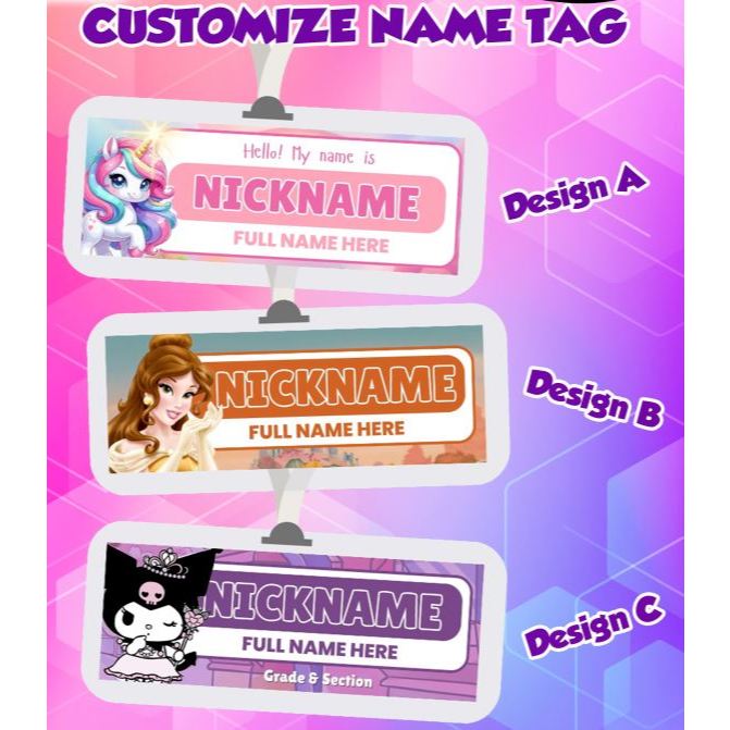 Customized/Personalized NAME TAGS | Shopee Philippines