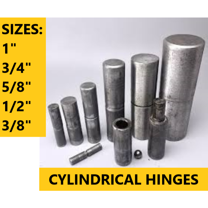Cylindrical Hinges (per pcs) 3/8 1/2 5/8 3/4 1 inch steel door ...