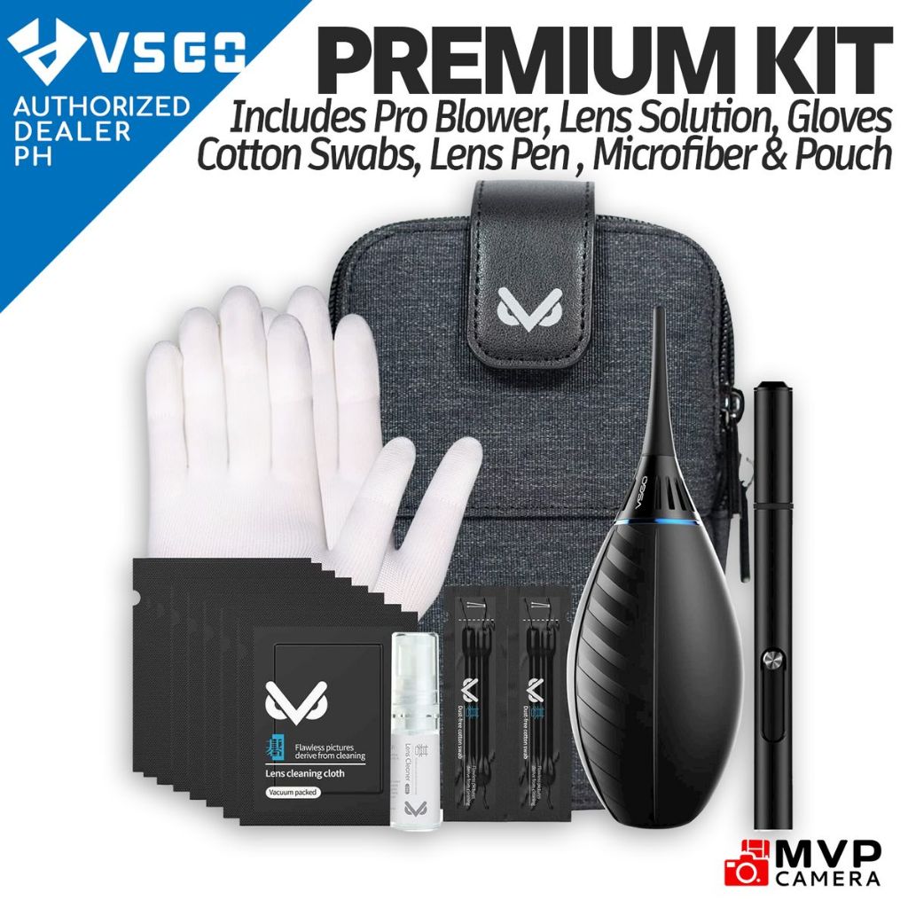 VSGO Camera Cleaning Kit Blower Lens Pen Gloves Microfiber Cloth VS-A3E ...