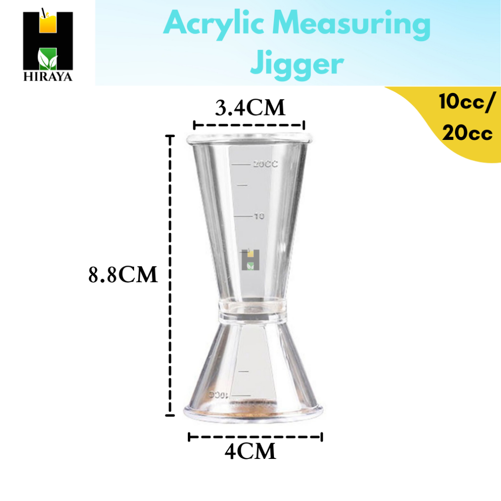 Acrylic Jigger 10cc/20cc Double Sided Jigger/ Measuring Cup / Milktea ...