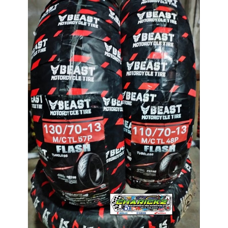 ORIGINAL BEAST TIRE FLASH 6240 TUBELESS FOR NMAX SIZE 13 FREE PITO AND ...