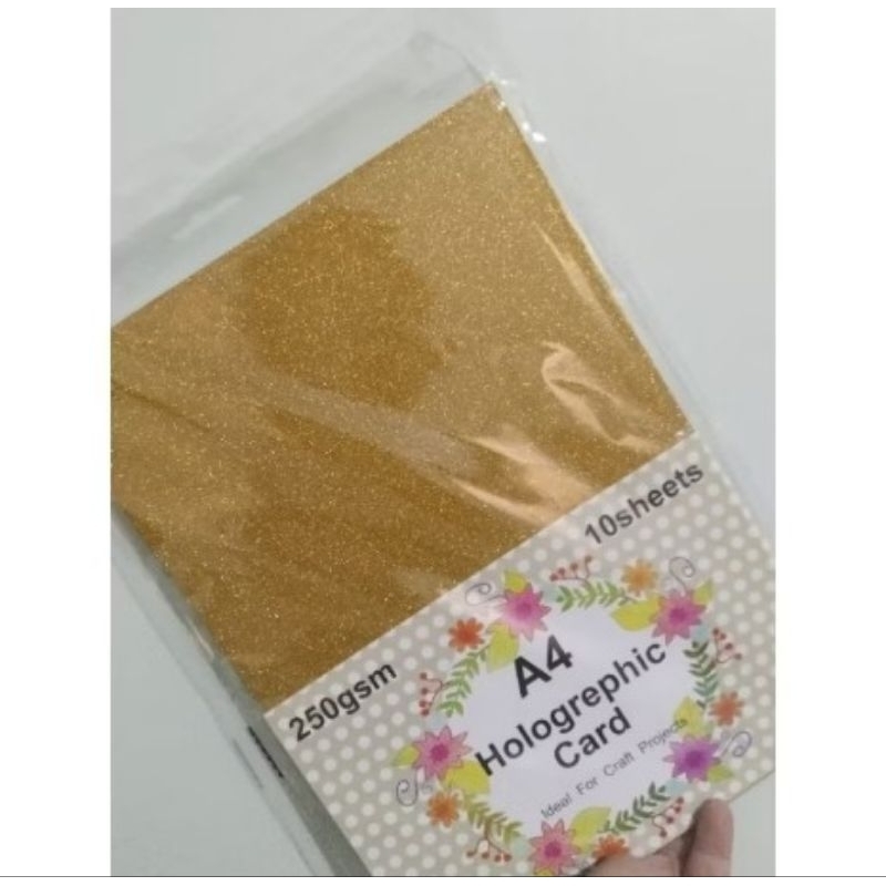 glitter GOLD cardstock A4 size 10 230gsm | Shopee Philippines