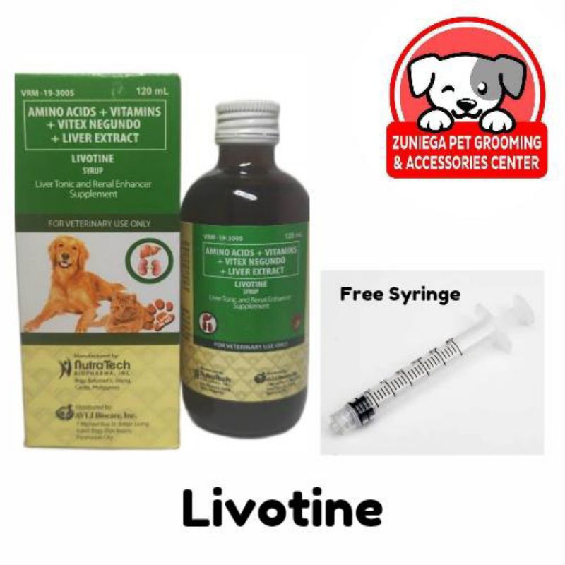 Livotine Syrup Liver Tonic & Renal Enhancer for Dogs & Cats 120ml ...