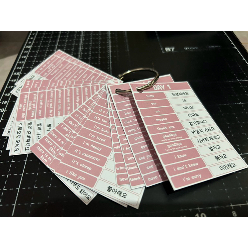 hangul korean flashcard alphabet,phrases,vocabulary | Shopee Philippines